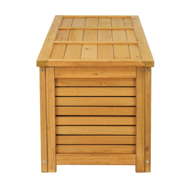 Winado 41 Gallon Fir Solid Wood Deck Box In Yellow Wayfair